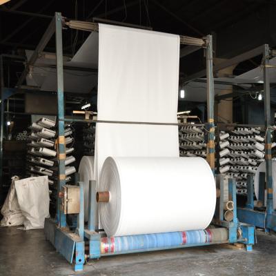 China White Transparent PP Woven Cloth Roll Material Strong Fabric Roll For FIBC Bulk Bag Production for sale