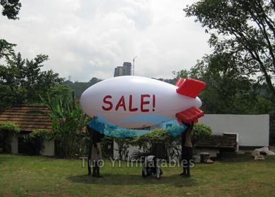 China PVC Logo Printed Advertising Zeppelin Outdoor Blimp Shaped Balloons for sale