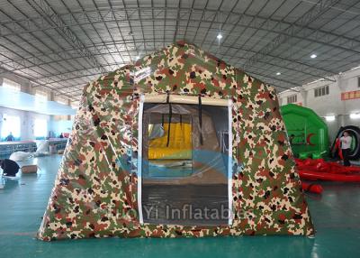 China Big Camouflage Wall Inflatable Military Tent 12 Person Heat Sealed for sale