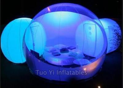 China Clear Outdoor Inflatable Dome Tent / Camping Tent With One Room One Tunnel for sale