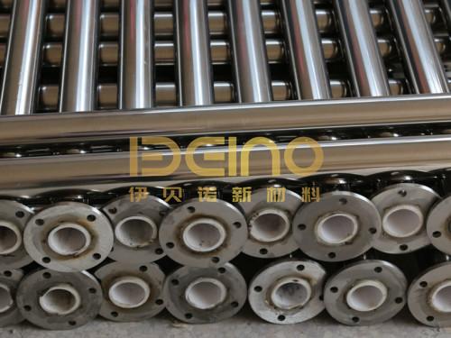 Tubo con revestimiento de manga de cerámica industrial con revestimiento de cerámica de alumina