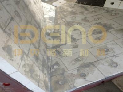 China Alumina ceramic rubber composite lining zirconium ZTA zirconium aluminum composite lining cylindrical ceramic lining for sale