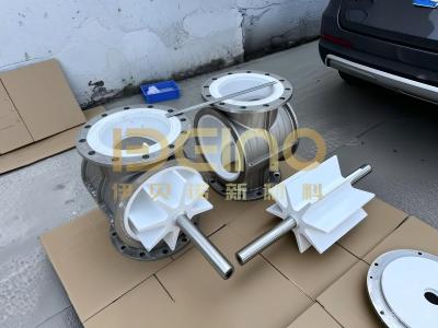 China Alumina Ceramic Lined Rotary Discharge Valve for Abrasive Powder Conveying for sale