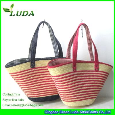 Cina LUDA Wheat Straw Bags Colorful Straw Totes in vendita