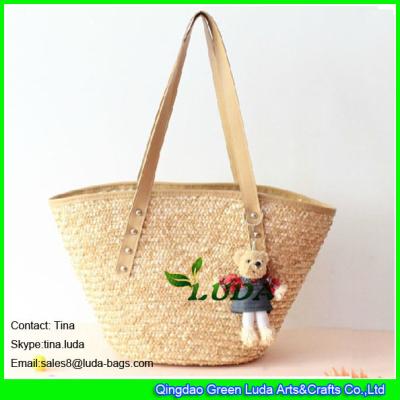 Cina LUDA wholesale natural wheat straw beach bags in vendita