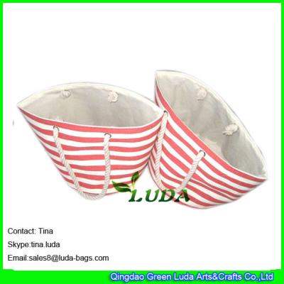 China LUDA chevron straw bags wholesale paper straw oversized beach bag for sale