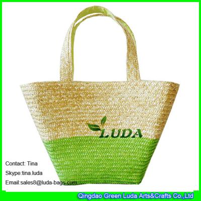 Cina LUDA Color Block 2016 New Designer Lady Wheat Straw Handbags in vendita