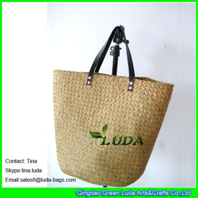 Cina LUDA cheap wholesale handbags natural seagrass straw handbag in vendita
