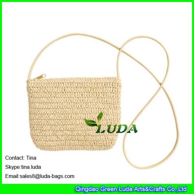 Cina LUDA new design straw crochet bags paper straw crossbody bag in vendita