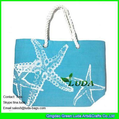 中国 LUDA seafish  personalized bags summer  paper straw bags fashion handbags purse 販売のため