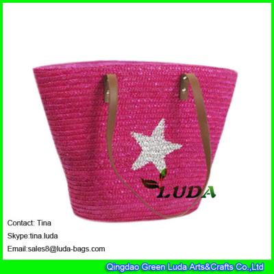 中国 LUDA nicole lee handbags star Straw Summer Beach Sea Shoulder Bag Handbag Tote 販売のため