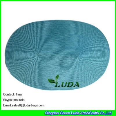 Cina LUDA lake blue table placemats waterproof oval  placemats and coasters in vendita