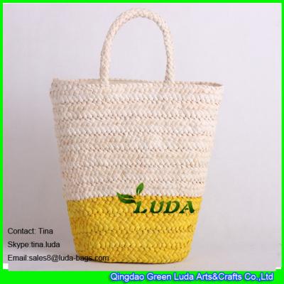 中国 LUDA large straw beach bag women beach totes cornhusk straw bags for women 販売のため