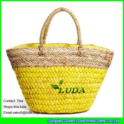 Cina LUDA summer straw handbags new designer seagrass straw bags in vendita