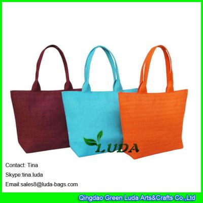 Cina LUDA cheap beach totes summer handbags promotion paper straw bags with zipper in vendita
