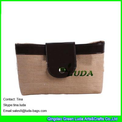 China LUDA luxury handbags handmade paper straw handbags clutch purse for sale