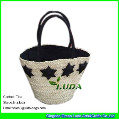 China LUDA summer straw handbags handmade cornhusk straw handbags wholesale for sale