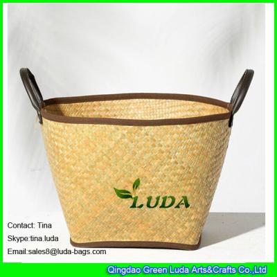 China LUDA large seagass straw basket bag natural straw oversized beach bags en venta