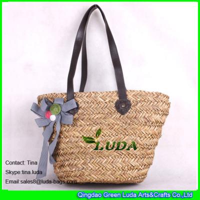 Cina LUDA handmade handabgs lady woven beach tote seagrass  large straw bags in vendita