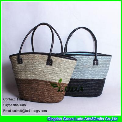 China LUDA summer straw handbags cute wheat straw beach bags for girls for sale