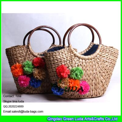 China LUDA wholesale straw hobo bags fashion straw handbags for summer 2013 for sale