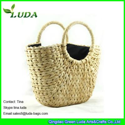 China LUDA natural straw bag hobo totes hand woven straw  hot sale handbags for sale