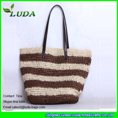 Cina LUDA wholesale women straw handbags crochet beach straw bags in vendita