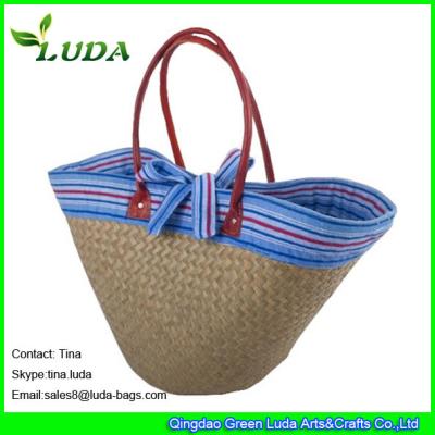 中国 LUDA fashion beach totes women seagrass straw bags for summer 販売のため