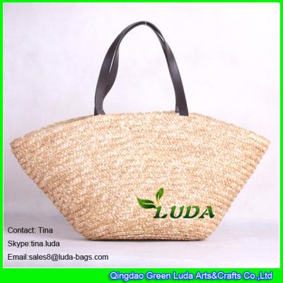 China LUDA chevron women straw shopping bags natural straw beach totes for sale
