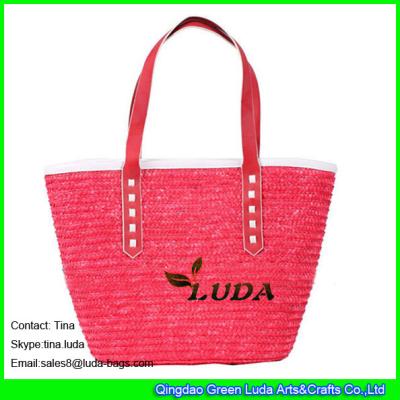 China LUDA summer fashoin 2014 straw shopping bag totes handbags for sale