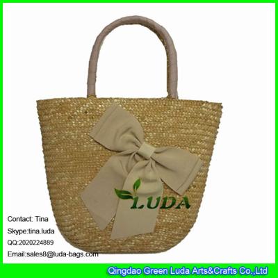 中国 LUDA new designer wheat straw handbags handmade lady straw bags 販売のため