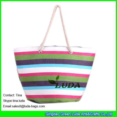 China LUDA summer paper straw bags ladies designer straw handbags for sale