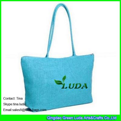 中国 LUDA chic cheap bags top zipper paper straw bags 販売のため