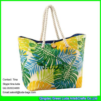 China LUDA wholesale straw handbags paper straw shopping bag for sale