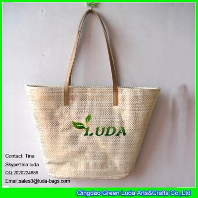 China LUDA silver beach bag paper straw  cheap promotion straw shopping bag for sale