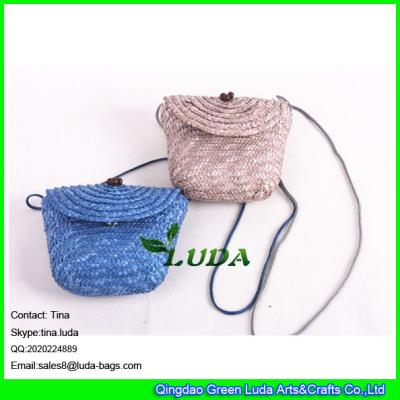 China LUDA new straw handbag fashion wheat straw shoulder bag for sale