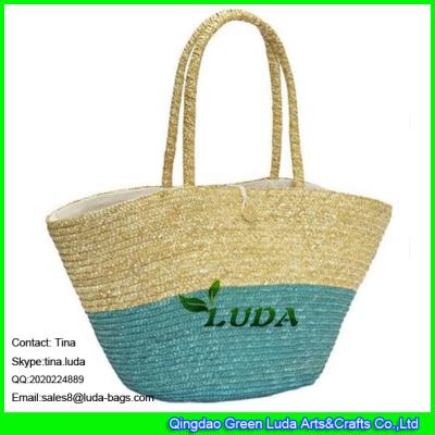 China LUDA  wholesale fashional wheat straw women shopping bags for sale