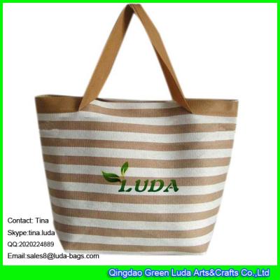 China LUDA striped  shoulder straps straw handbag paper clotch make cheap straw bag for sale