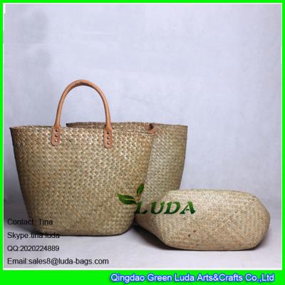 China LUDA 2016 new designed seagrass straw beach bag in summer for sale