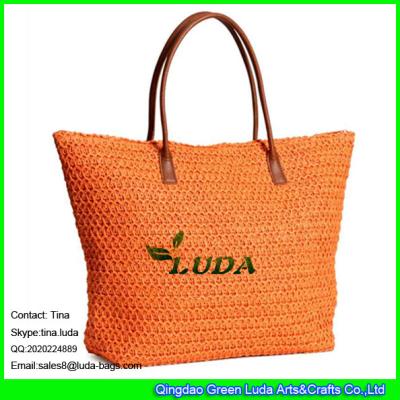 China LUDA  new design cheap paper straw summer beach sea shoulder bag for sale