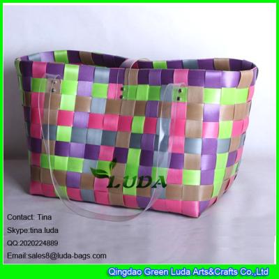 Cina Borsa brillante della spiaggia della paglia di nuova signora di plastica pp di modo di LUDA in vendita