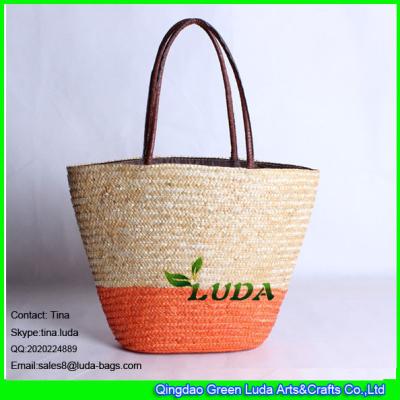 中国 LUDA はわらのハンドバッグのハンドメイドの突進のわら袋を縞で飾りました 販売のため