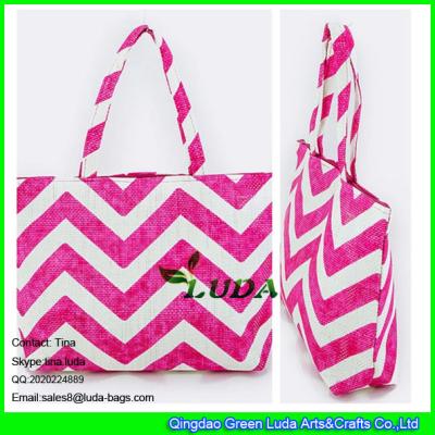 China LUDA cheap paper straw beach bag women fashion holiday vocation straw handbag for sale