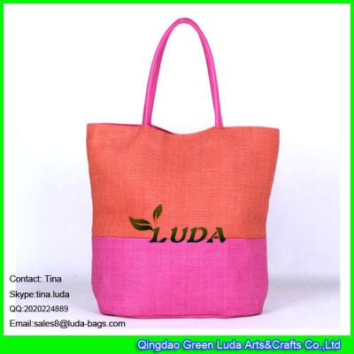 Cina Borsa su ordinazione della paglia della carta della banda della borsa della spiaggia della fabbrica professionale online di acquisto di LUDA in vendita