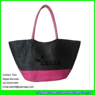 Cina Borsa della paglia tessuta carta alla moda di estate della paglia delle signore di colore della caramella di LUDA in vendita