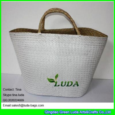 中国 LUDA 2016 の熱い夏季休暇の使用環境に優しい浜の白い海草のわら袋 販売のため