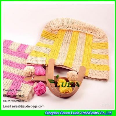 China colorful summer raffia crochet handbags for sale