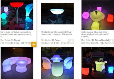 China Wholesale led remote control table decoration bar furniture wonderful light for dinner for sale
