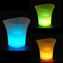 China Wholesale LED Ice Bucket Color Changing Bars Nightclubs LED Light Up Champagne Beer Bucket for sale