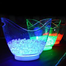 China Plastic color changing led ice bucket party cooler from china factory online wholesale for sale